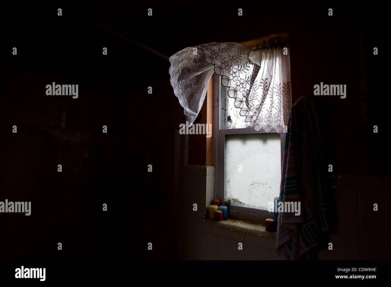 May 27, 2011 - Joplin, Missouri, U.S. - The bathroom window in the home ...