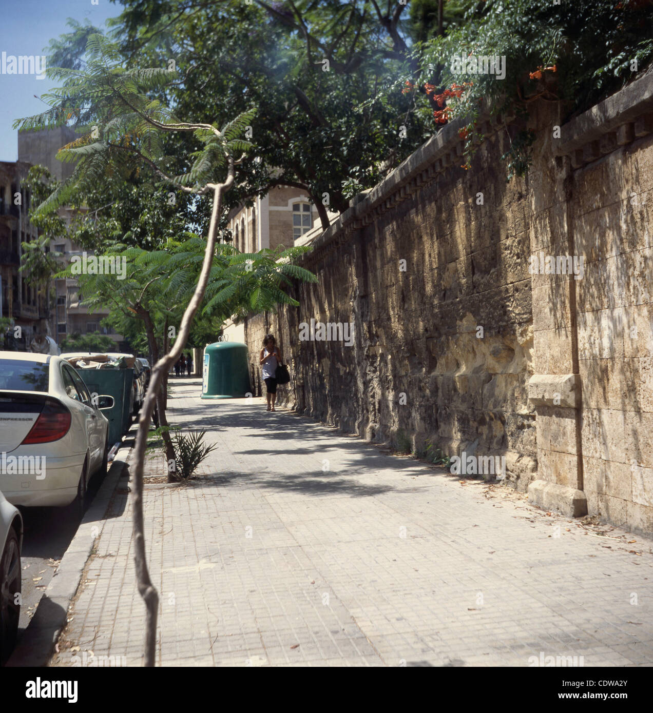 June 17, 2011 - Beirut, Lebanon - Partially scarred wall of the Beirut ...