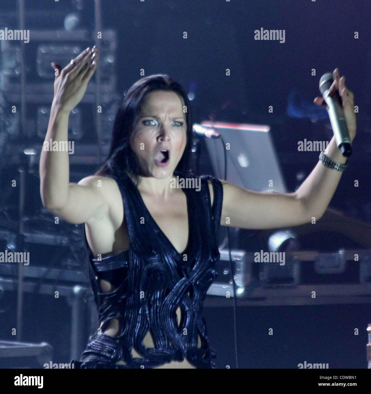 Finnish singer-songwriter Tarja Turunen performing in Moscow Stock ...