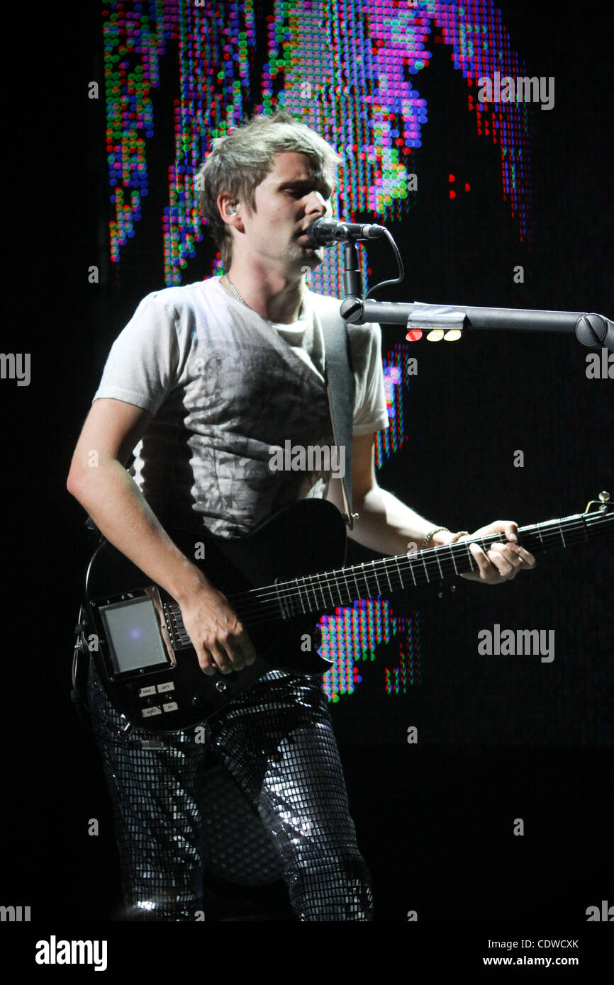 English rock band Muse performing live in Moscow. Pictured: Matthew ...
