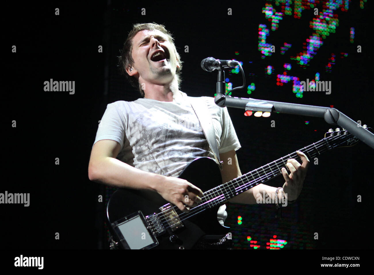 English rock band Muse performing live in Moscow. Pictured: Matthew ...