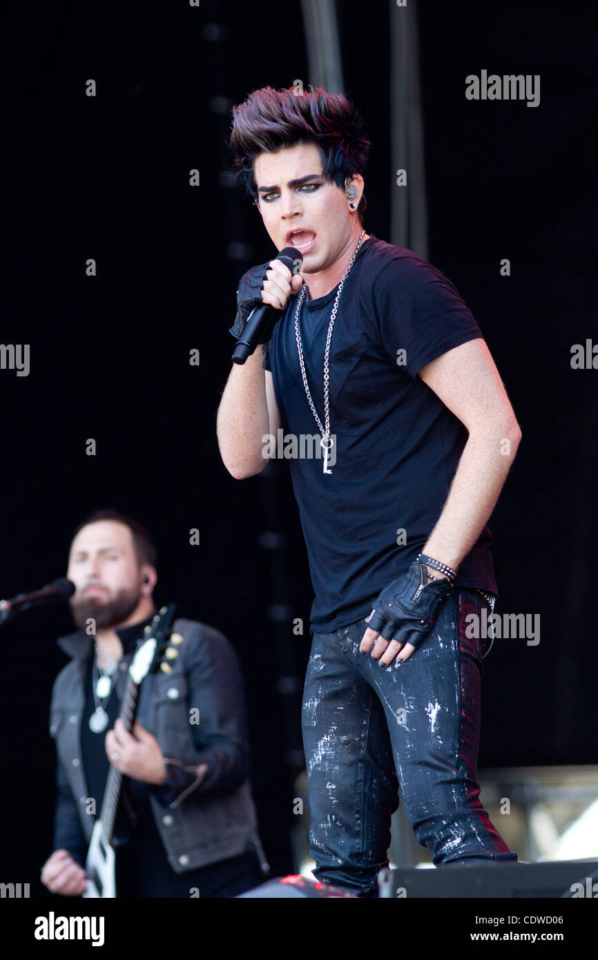 American singer Adam Lambert performing live at Maxidrom 2011 ...