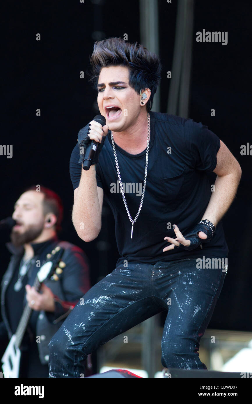 American singer Adam Lambert performing live at Maxidrom 2011 ...