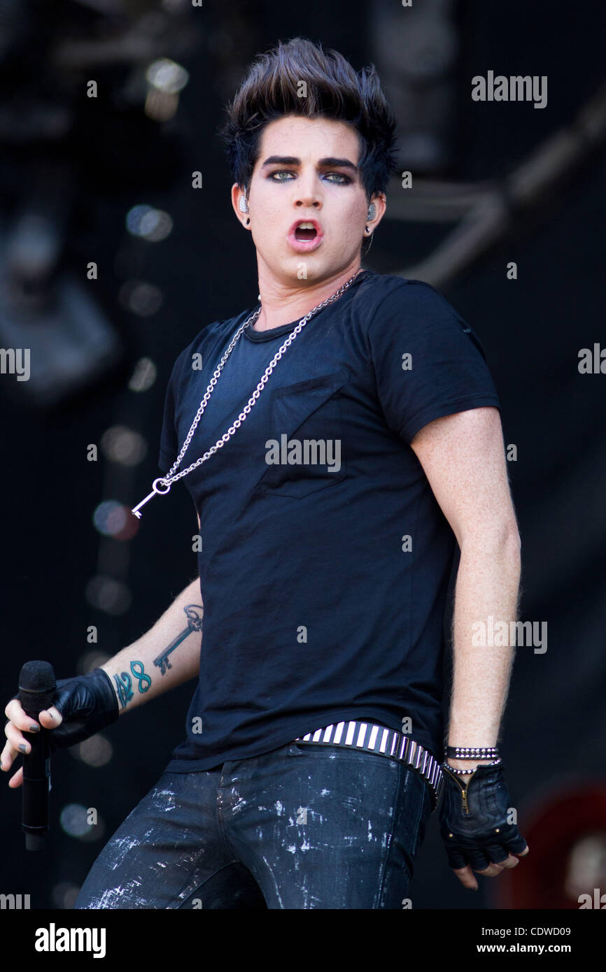 American singer Adam Lambert performing live at Maxidrom 2011 ...