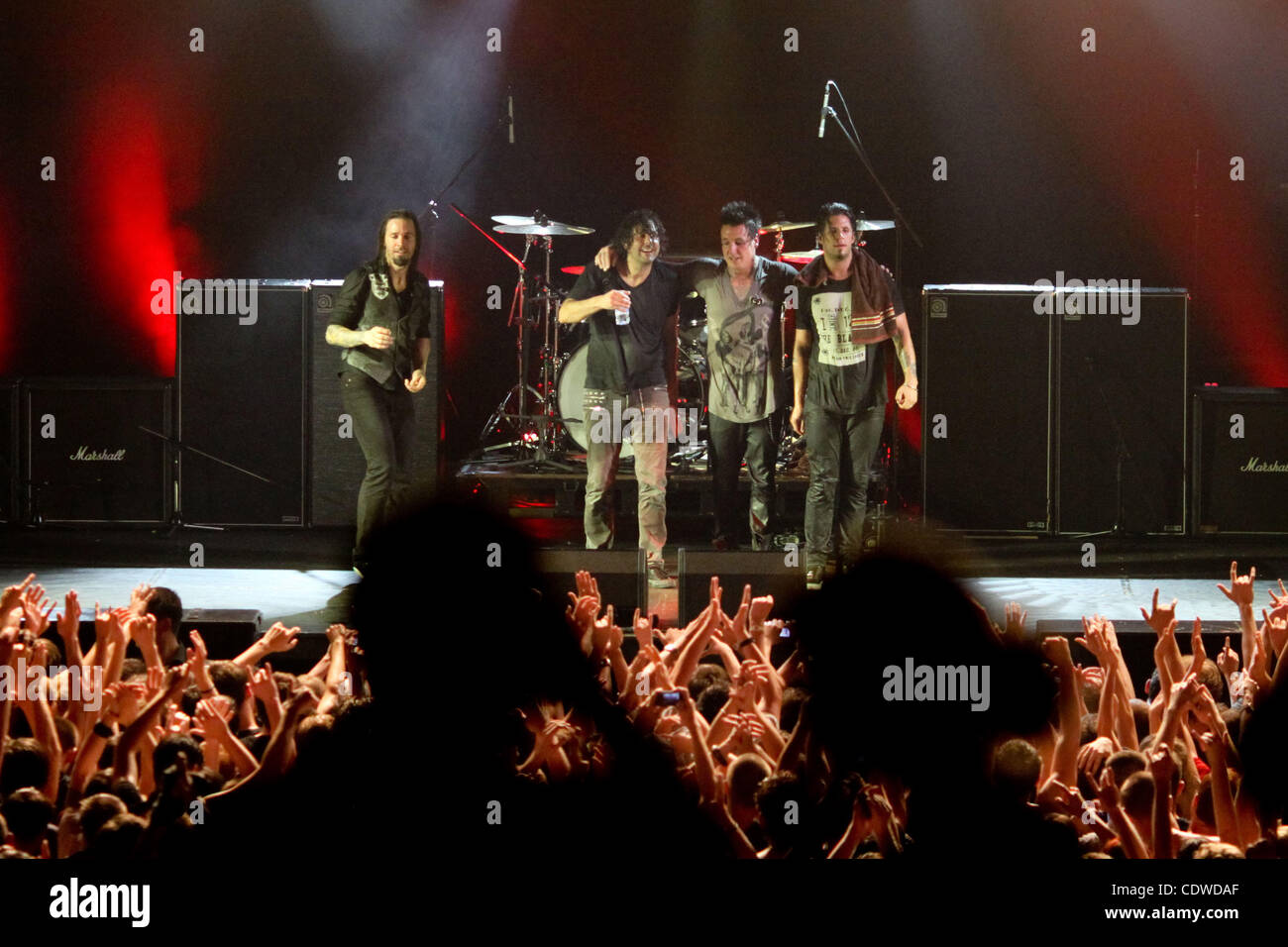 June 28,2011.Moscow,Russia. American rock band Papa Roach performing ...