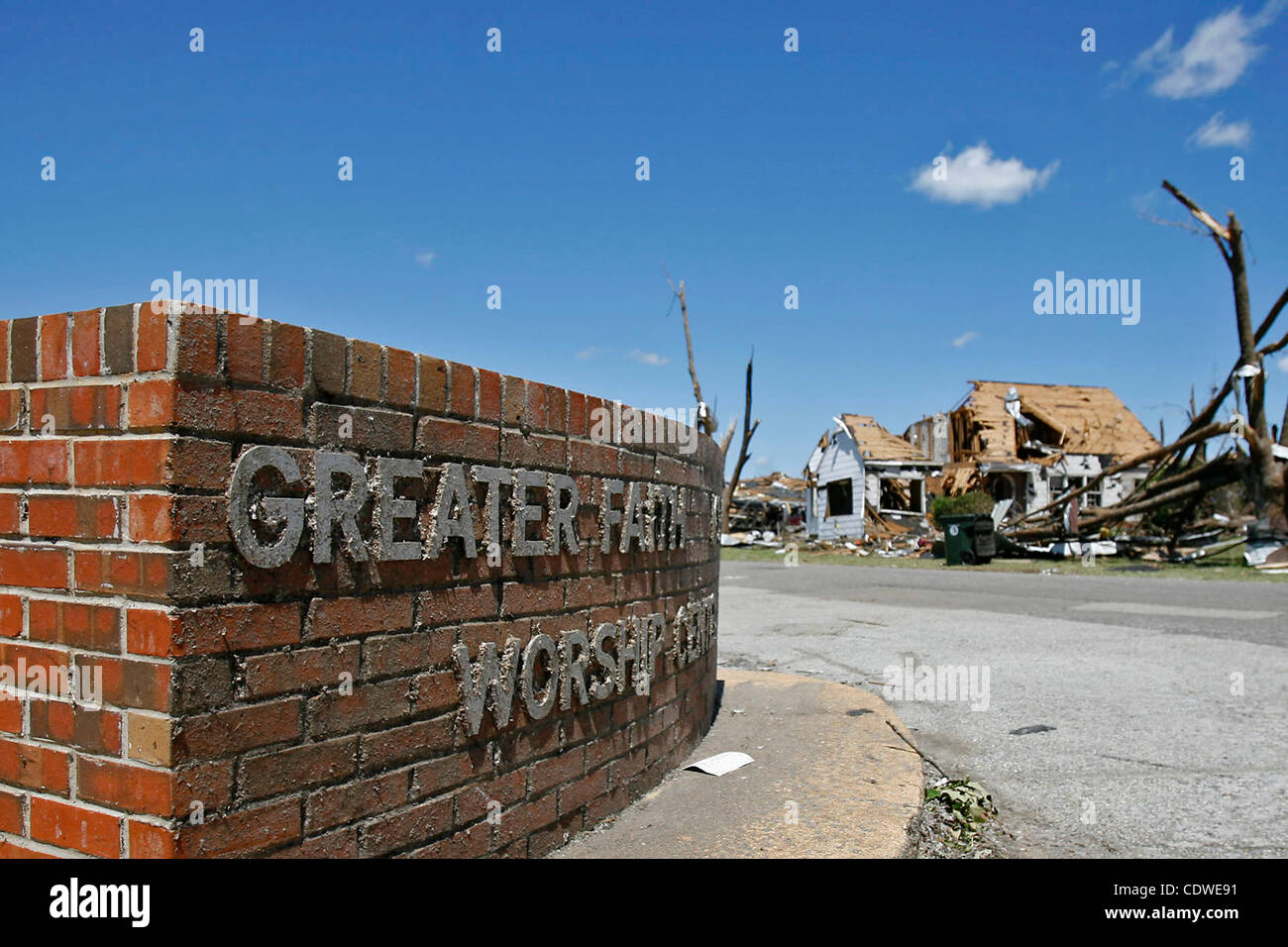 April 28, 2011 - Tuscaloosa, Al, U.S - A damaged house after the ...