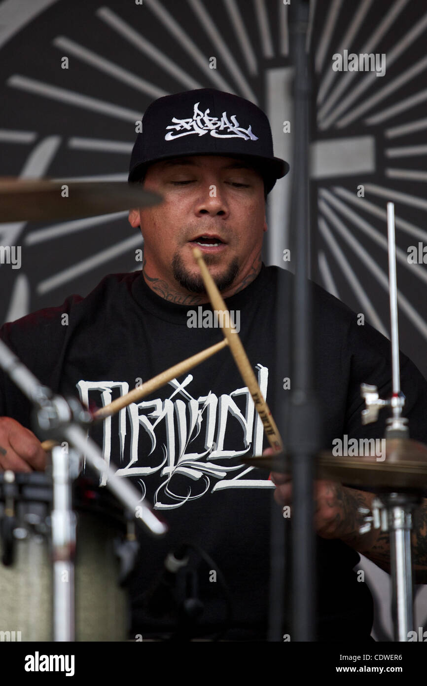 May 24, 2011 - Columbus, Ohio, U.S - POD drummer Wuv Bernardo at Rock ...