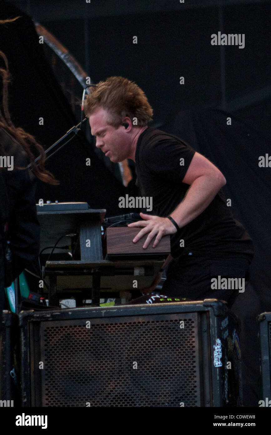 May 24, 2011 - Columbus, Ohio, U.S - Korn keyboardist Zac Baird at Rock ...