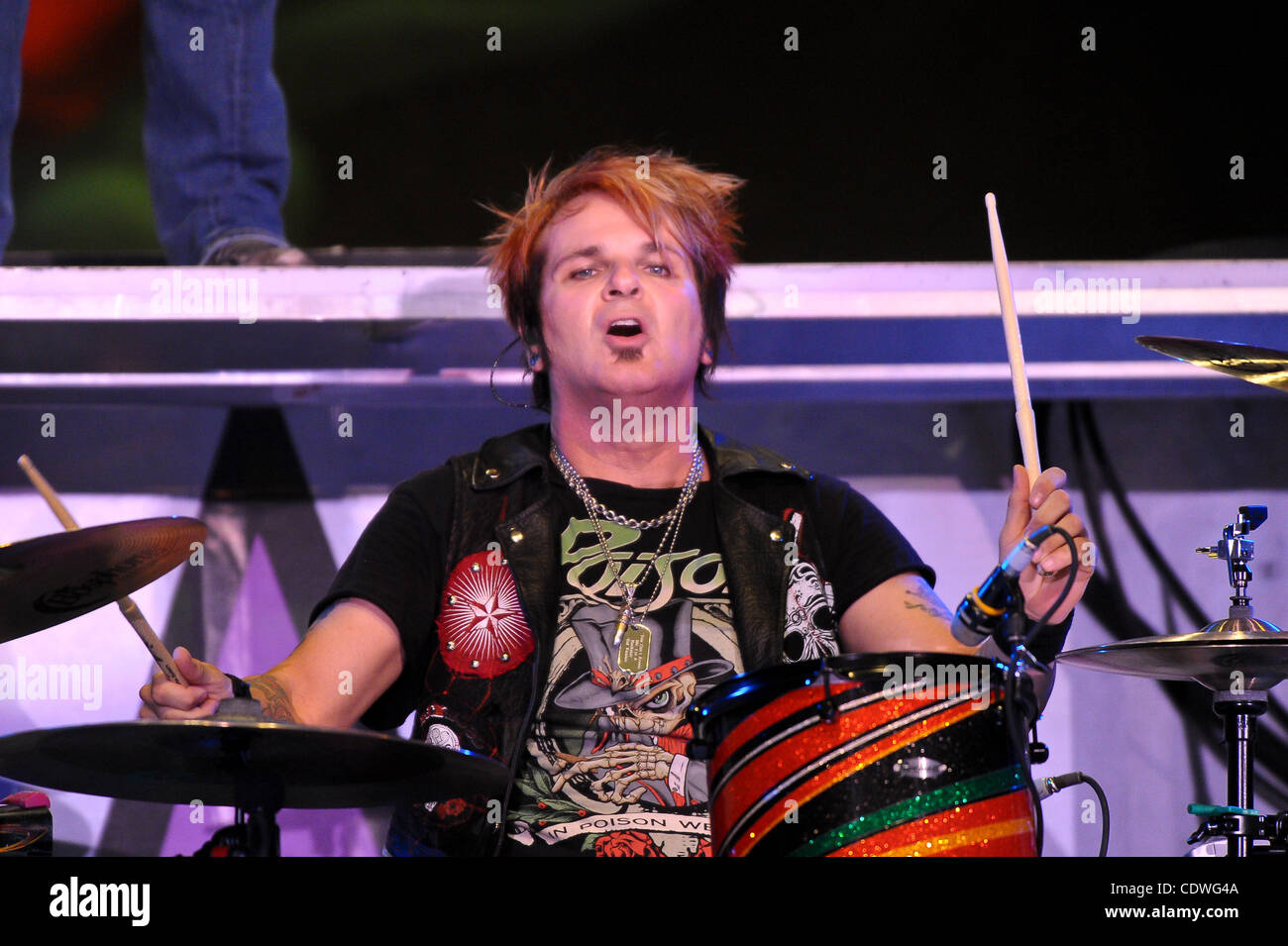July 7, 2011 - Orange Beach, Alabama, U.S - Poison drummer Rikki ...