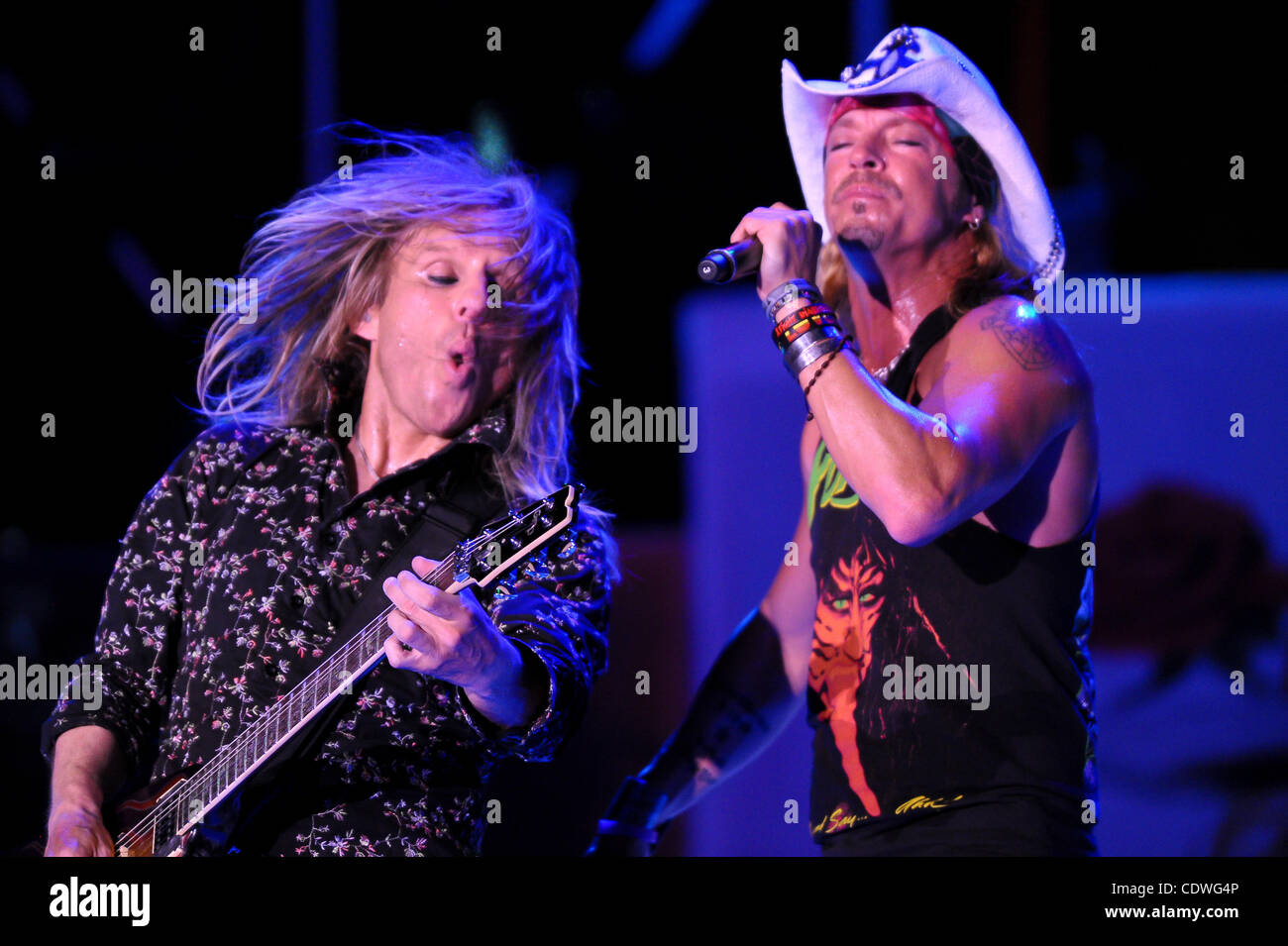 July 7, 2011 - Orange Beach, Alabama, U.S - Poison lead singer Bret Michaels and guitarist CC ...