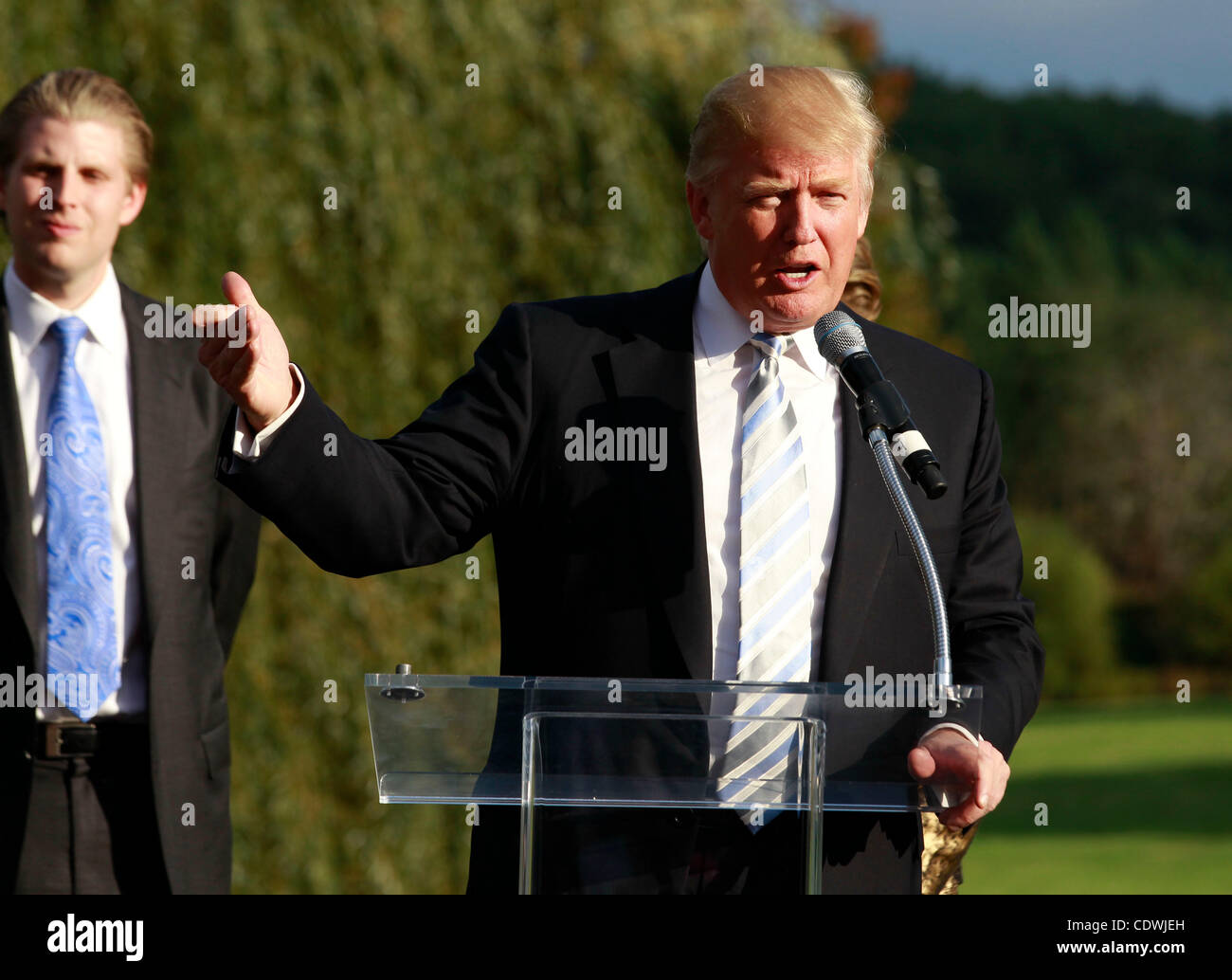Oct. 04, 2011 - Charlottesville, VA. USA; Donald Trump spoke during a ...