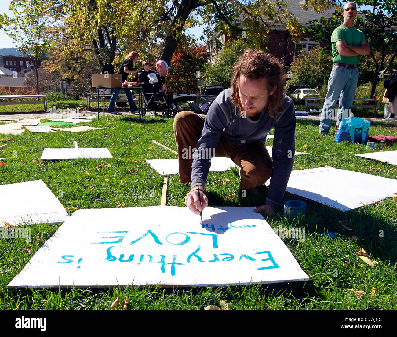 Oct. 15, 2011-Charlottesville, VA.-USA- Local artist Phillip Bowmaster ...