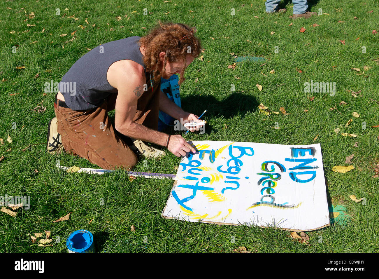 Oct. 15, 2011-Charlottesville, VA.-USA- Local artist Phillip Bowmaster ...