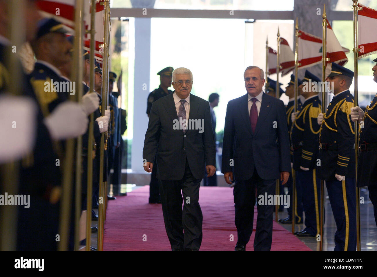 Palestinian President Mahmoud Abbas meets with Lebanon's President ...