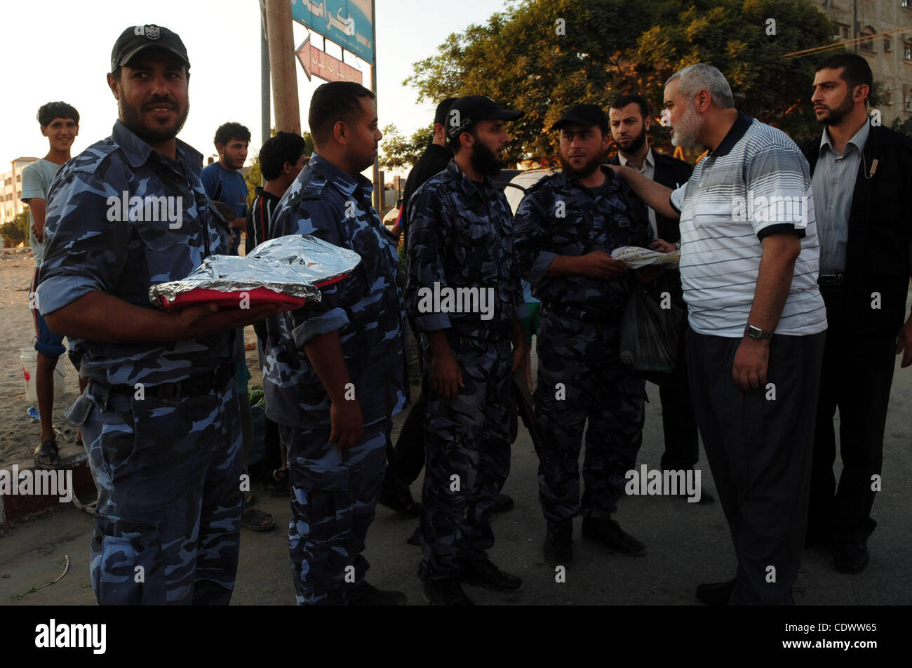 Palestinian Prime Minister in Gaza Strip, Ismail Haniya participates in ...