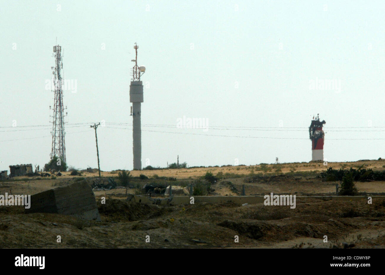 An Israeli watchtower is seen on September 20, 2011 at Kerem Shalom ...