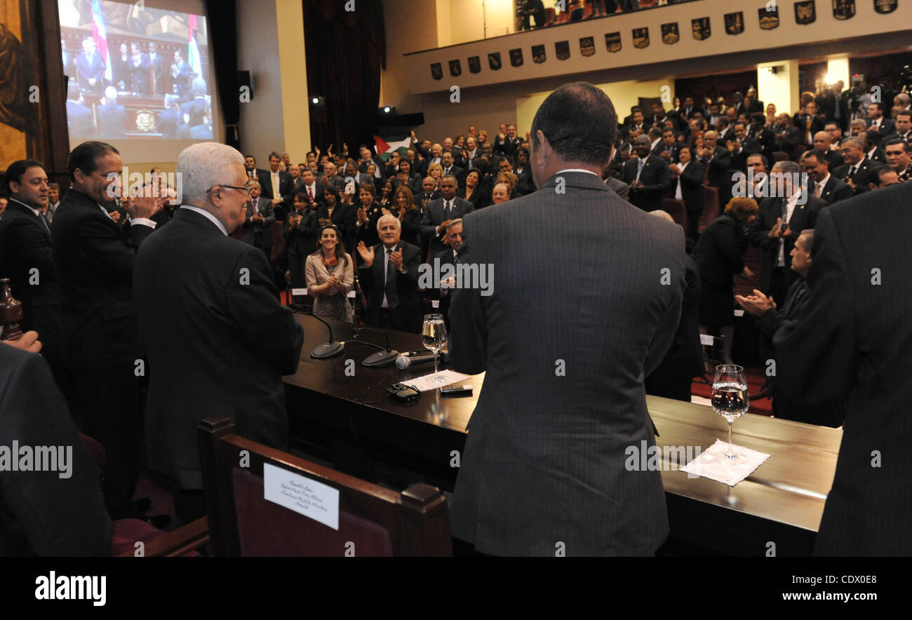 Palestinian President Mahmoud Abbas (Abu Mazen) during a speech at the ...