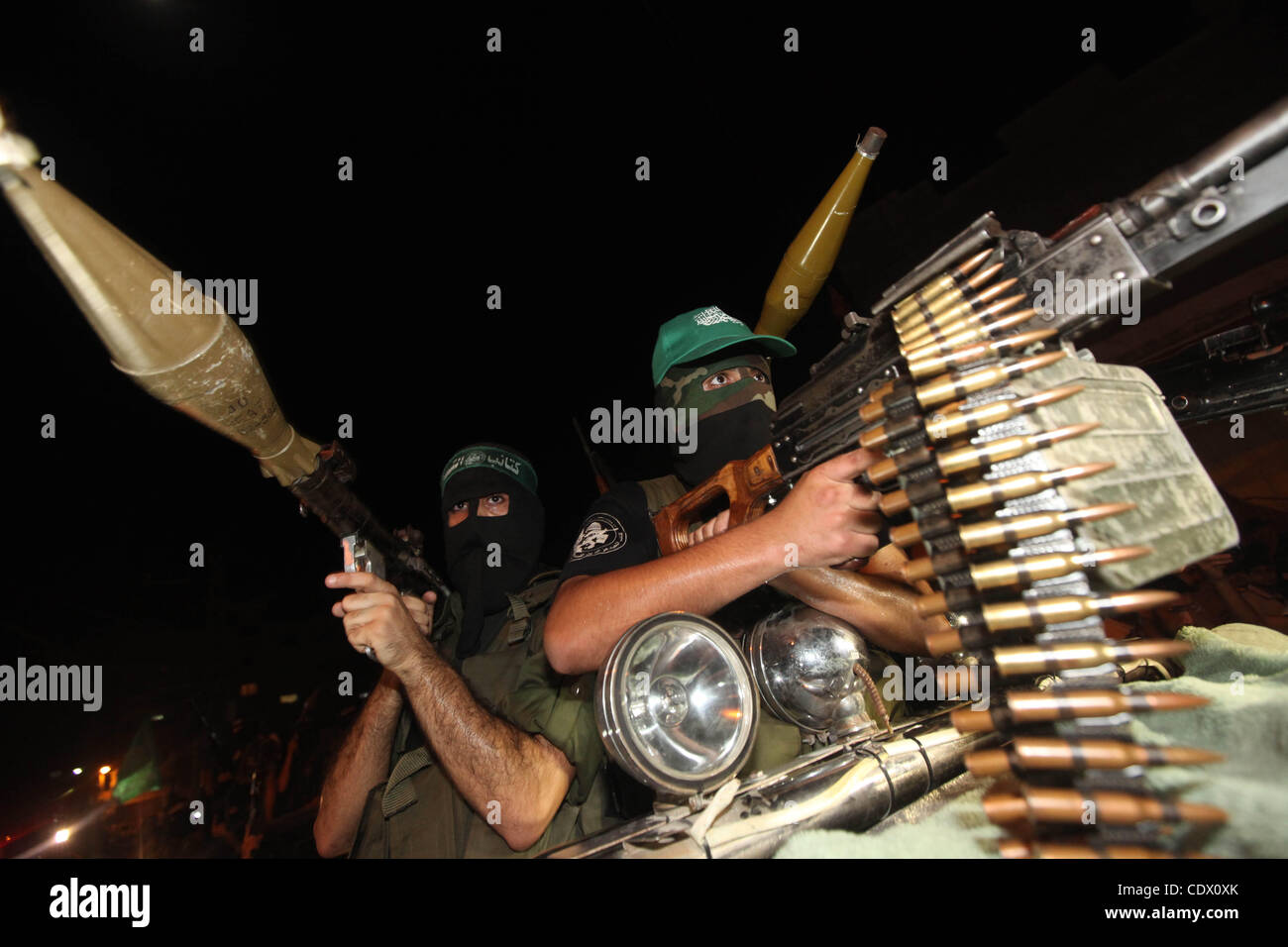 Oct. 12, 2011 - Gaza City, Gaza Strip - Masked Palestinian Hamas ...