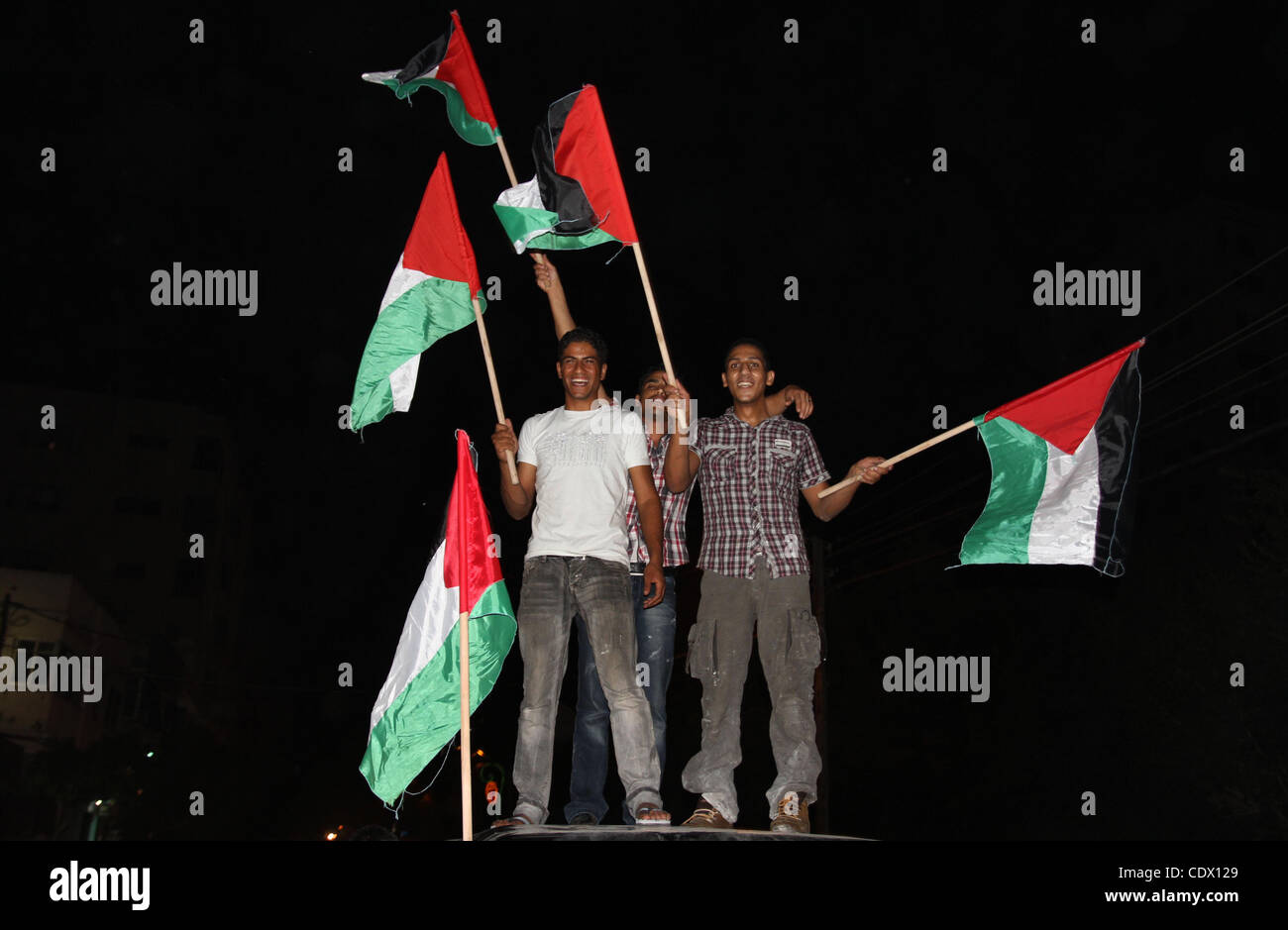 Oct. 12, 2011 - Gaza City, Gaza Strip - Palestinian members of Hamas ...