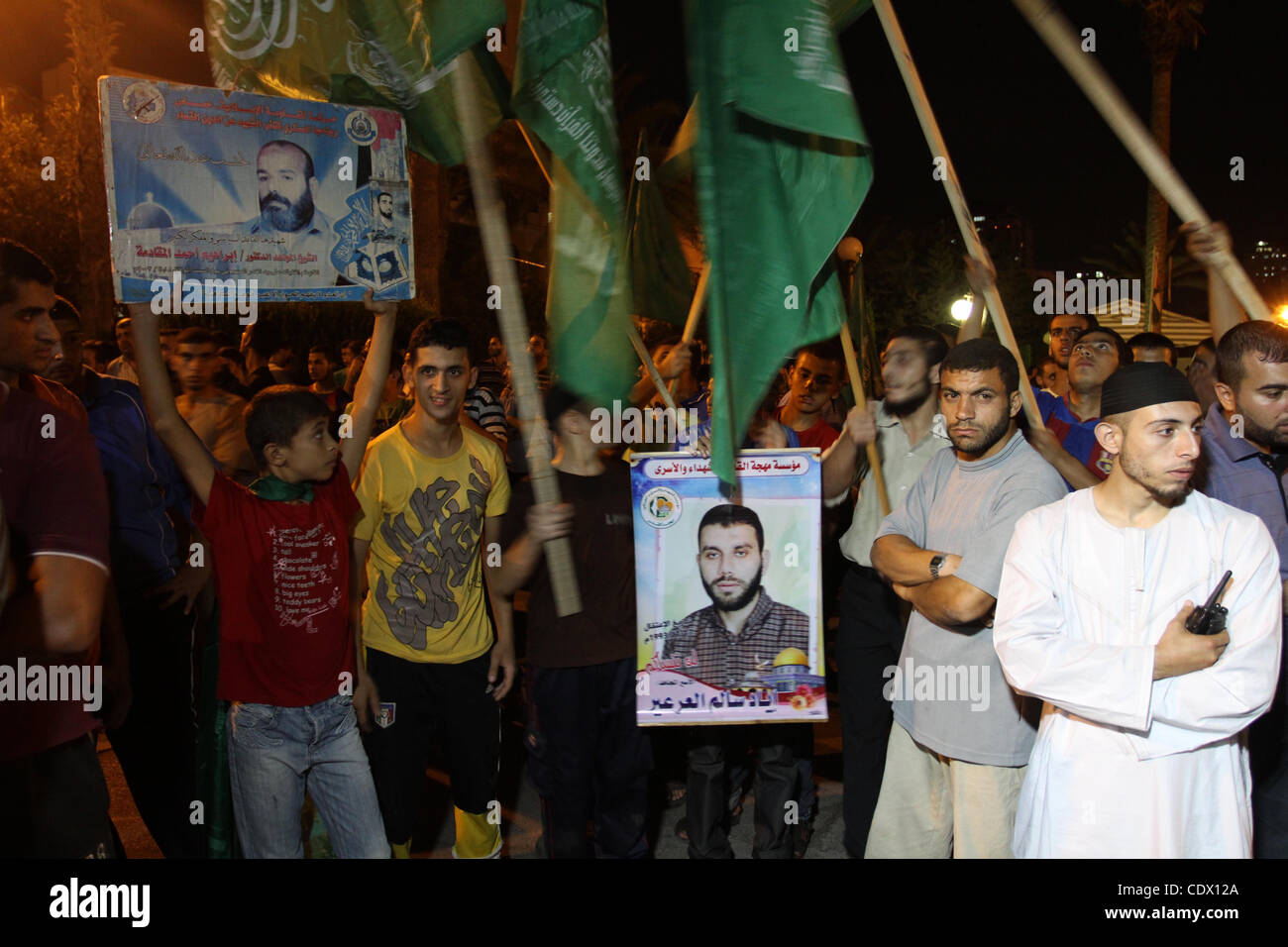Oct. 12, 2011 - Gaza City, Gaza Strip - Palestinian members of Hamas ...
