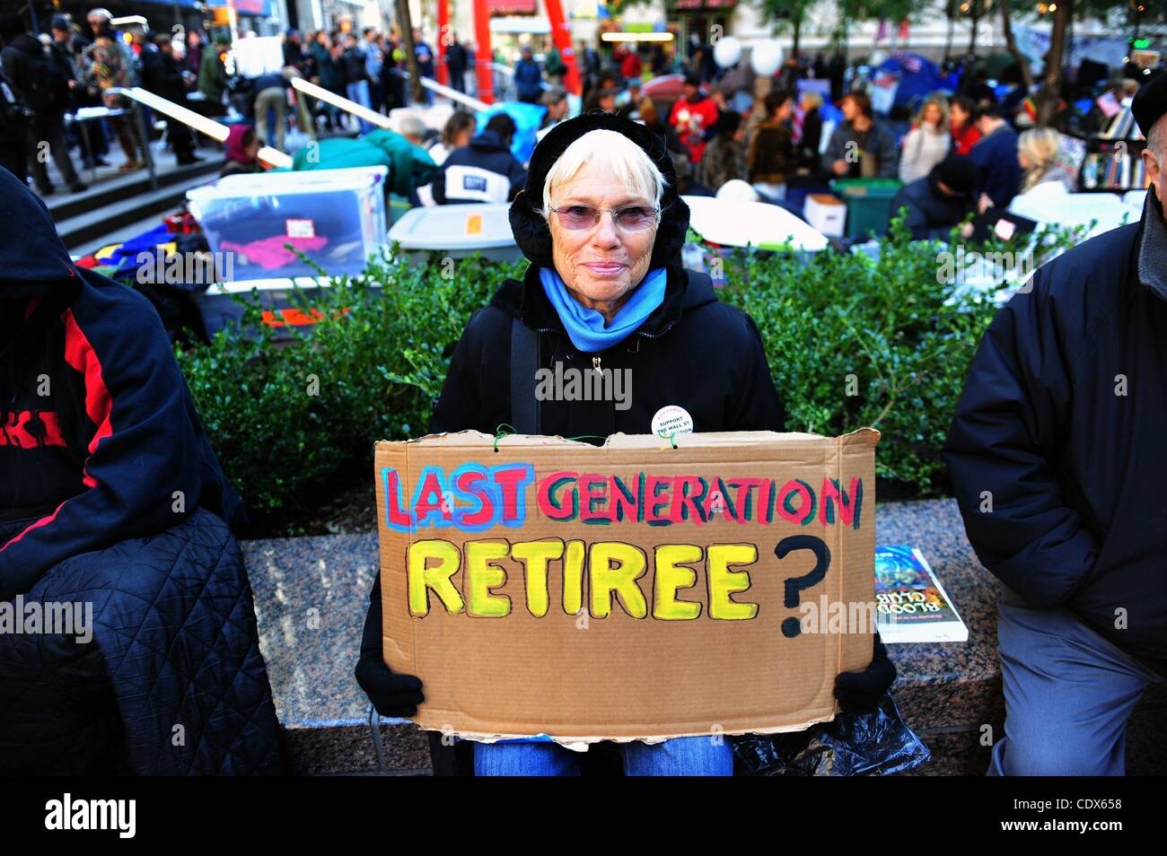 Nov. 1, 2011 - Manhattan, New York, U.S. - Debbie Schaffer of Brooklyn ...