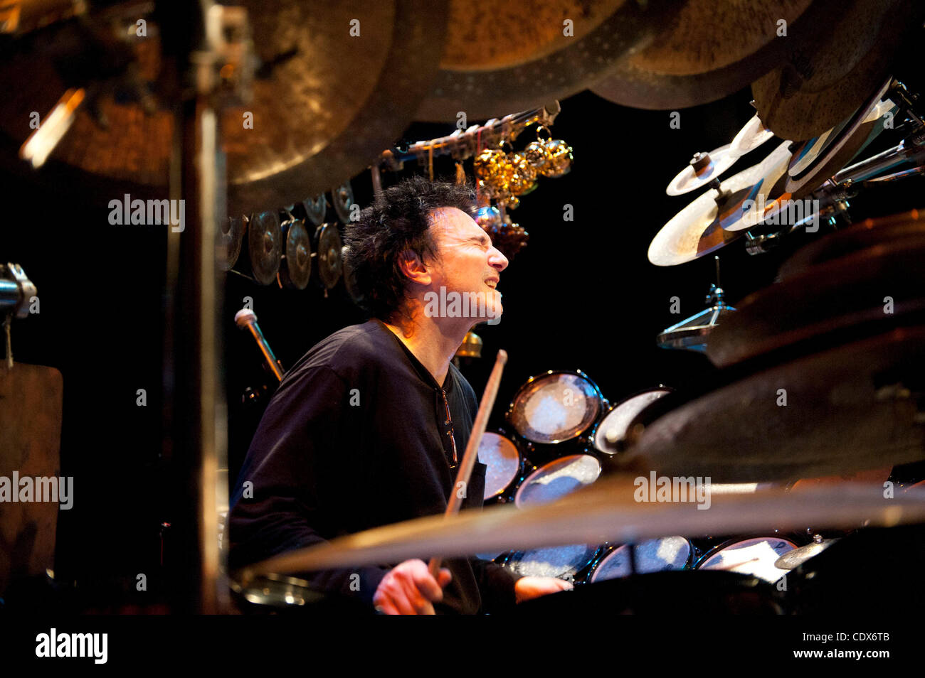 Aug. 13, 2011 - San Jose, California, USA - Drummer TERRY BOZZIO ...
