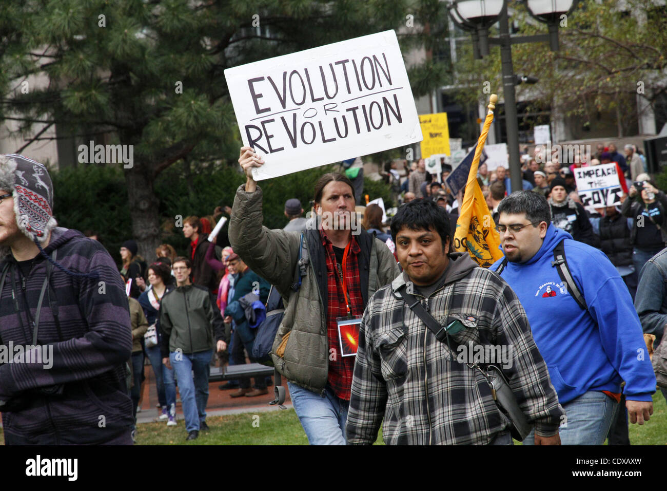 Protesters march on the grounds of Hennepin County Government Center as ...