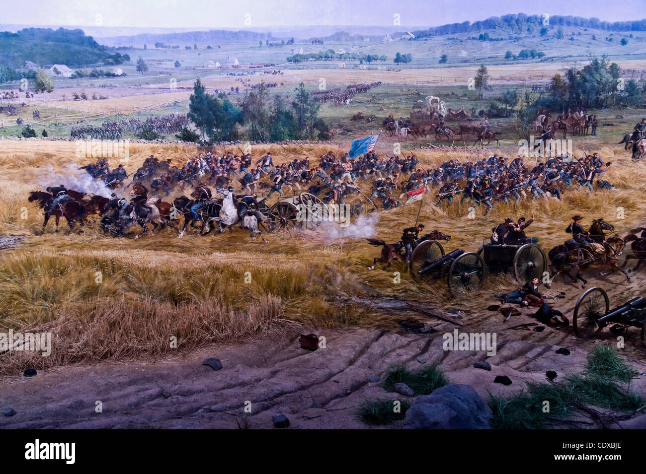 Aug 03, 2011 - Gettysburg, PA, USA - Detail of the largest painting in ...