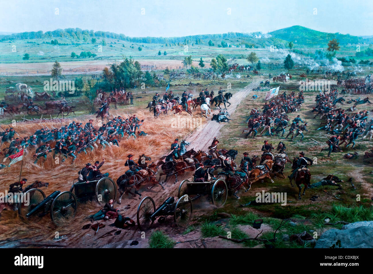 Aug 03, 2011 - Gettysburg, PA, USA - Detail of the largest painting in ...