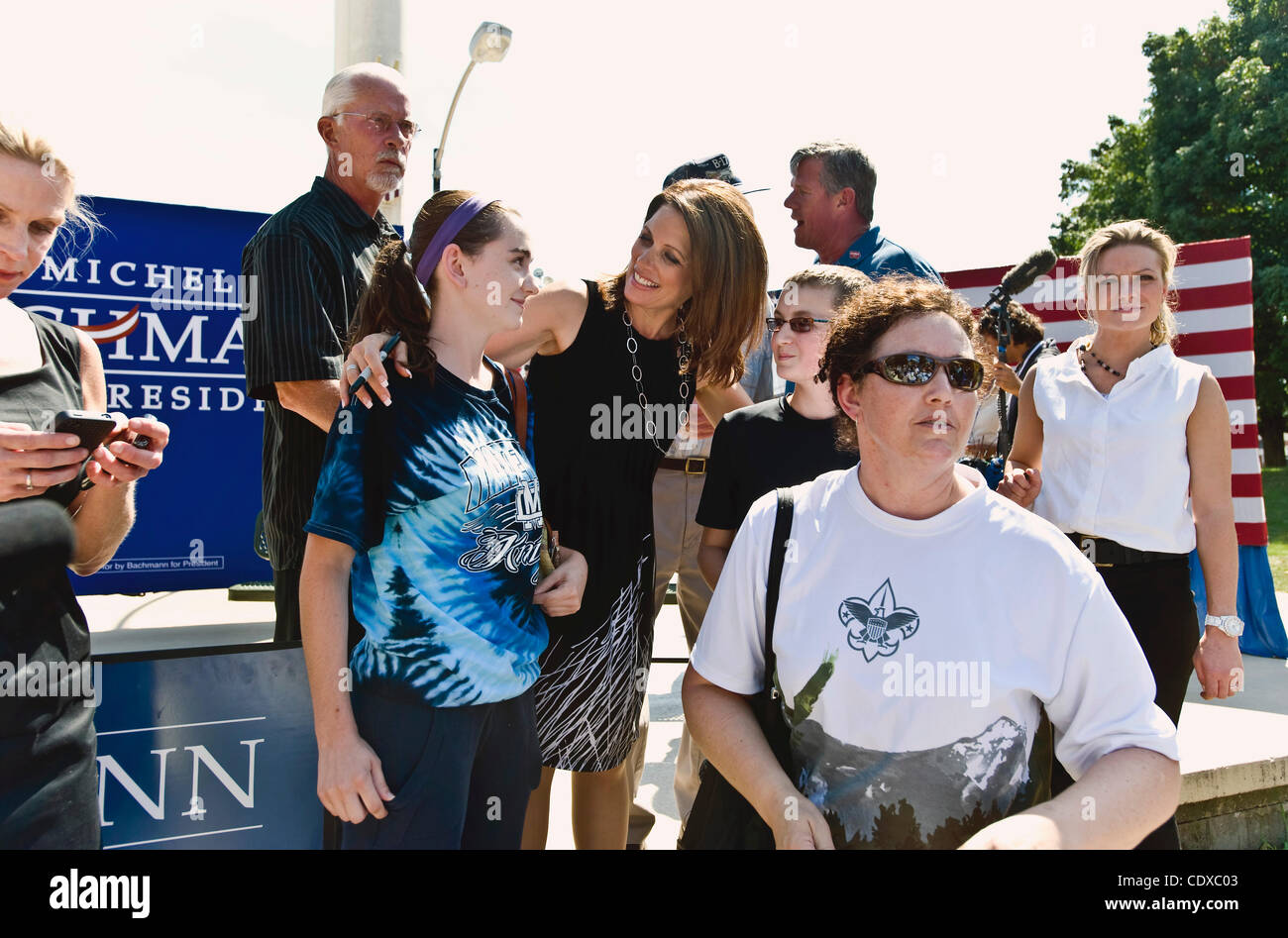 Aug. 12, 2011 - Pella, Iowa, USA - Michele Bachmann campaigns one day ...