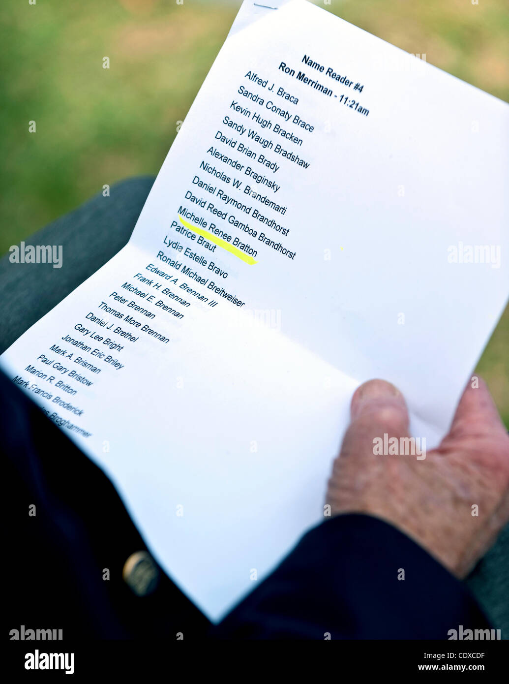 9 11 victims list names hi-res stock photography and images - Alamy