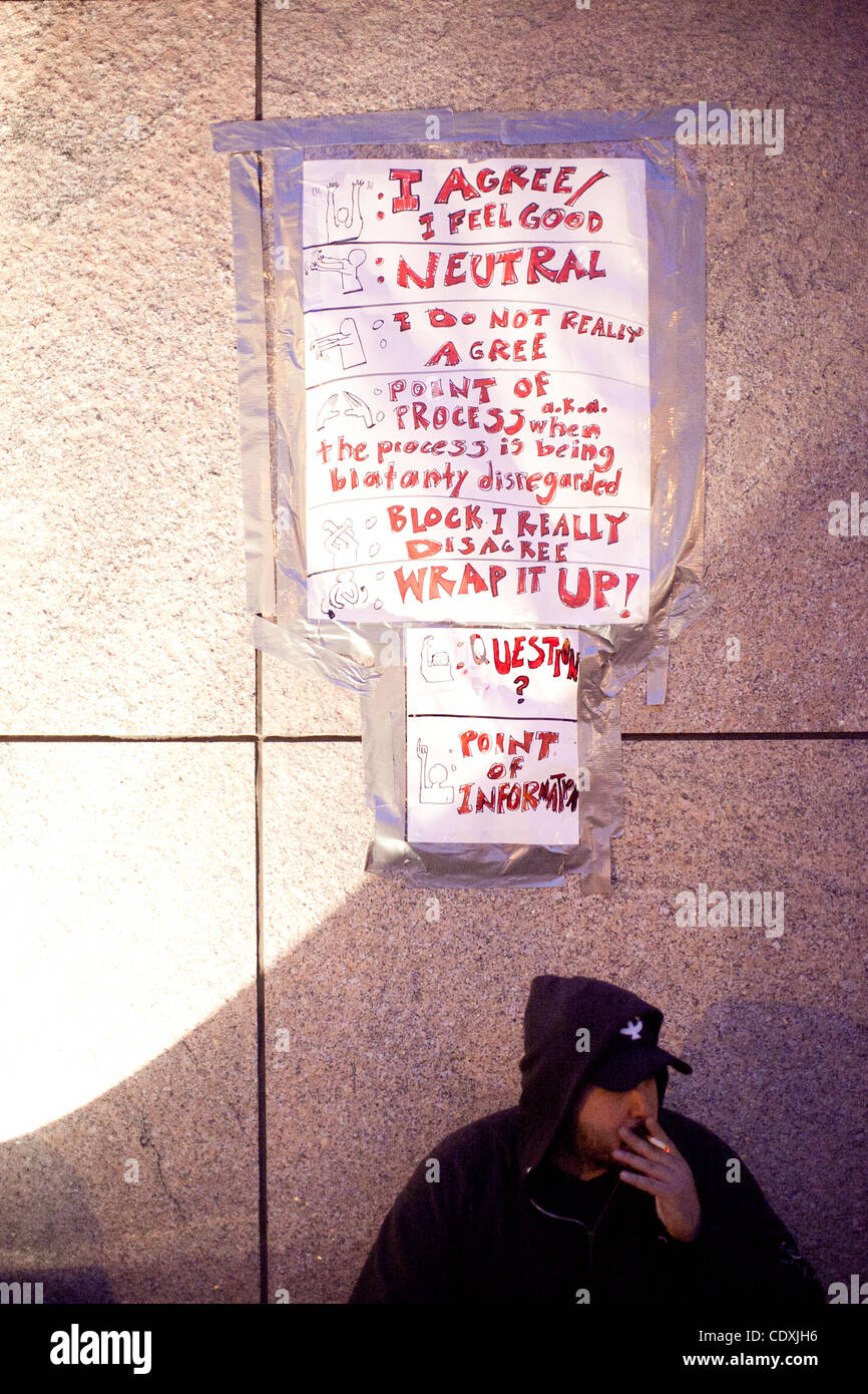 The Occupy Boston movement contiunes to grow in Dewey Square in Boston ...