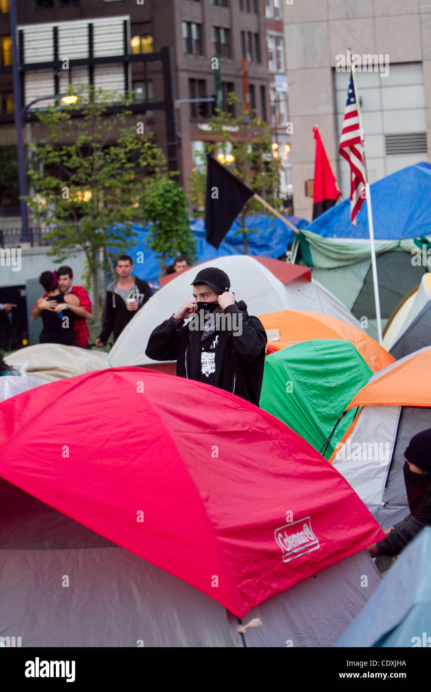 The Occupy Boston movement contiunes to grow in Dewey Square in Boston ...