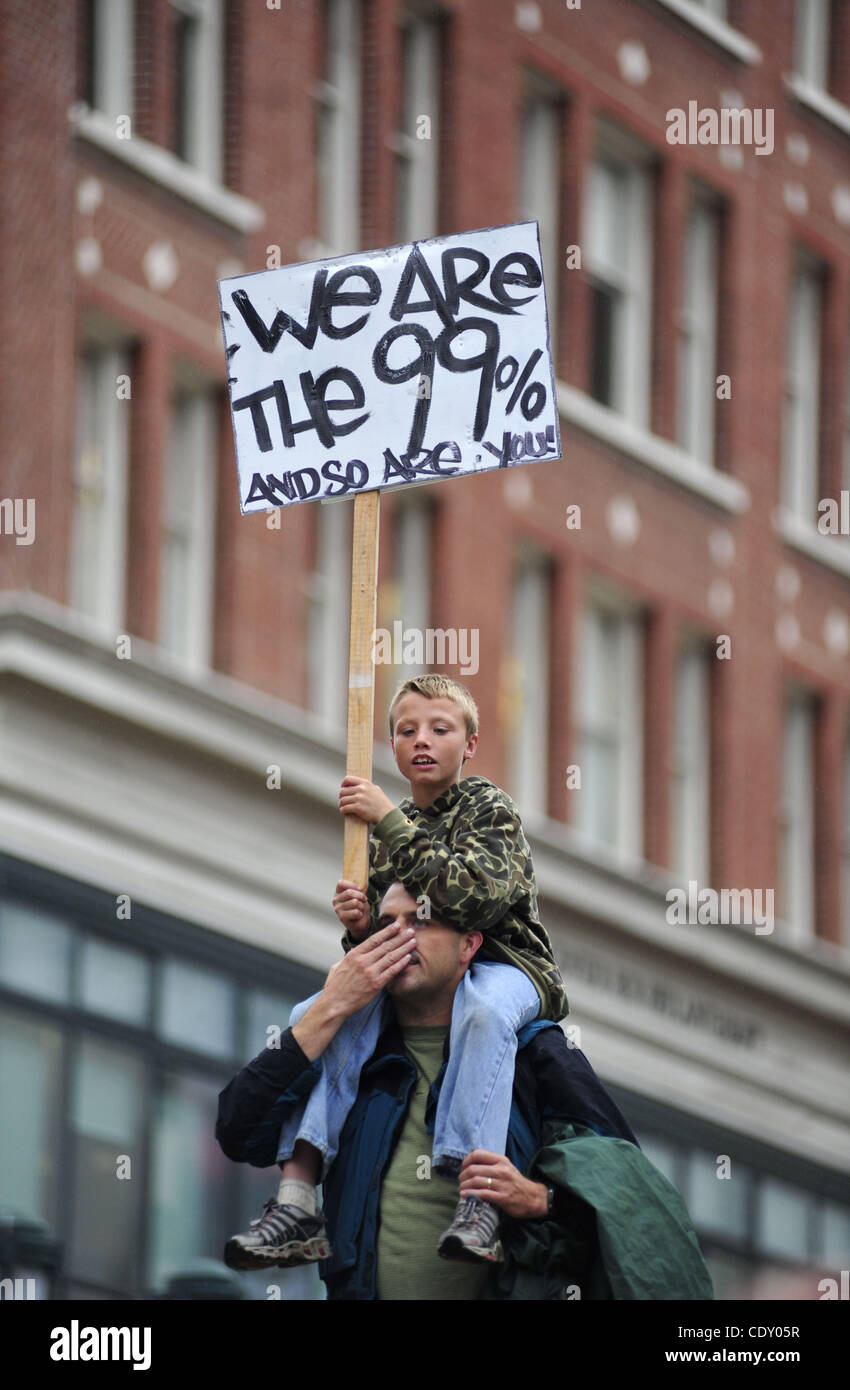 Oct. 10, 2011 - Oakland, California, U.S. - Jet Spencer, 11, sits atop ...