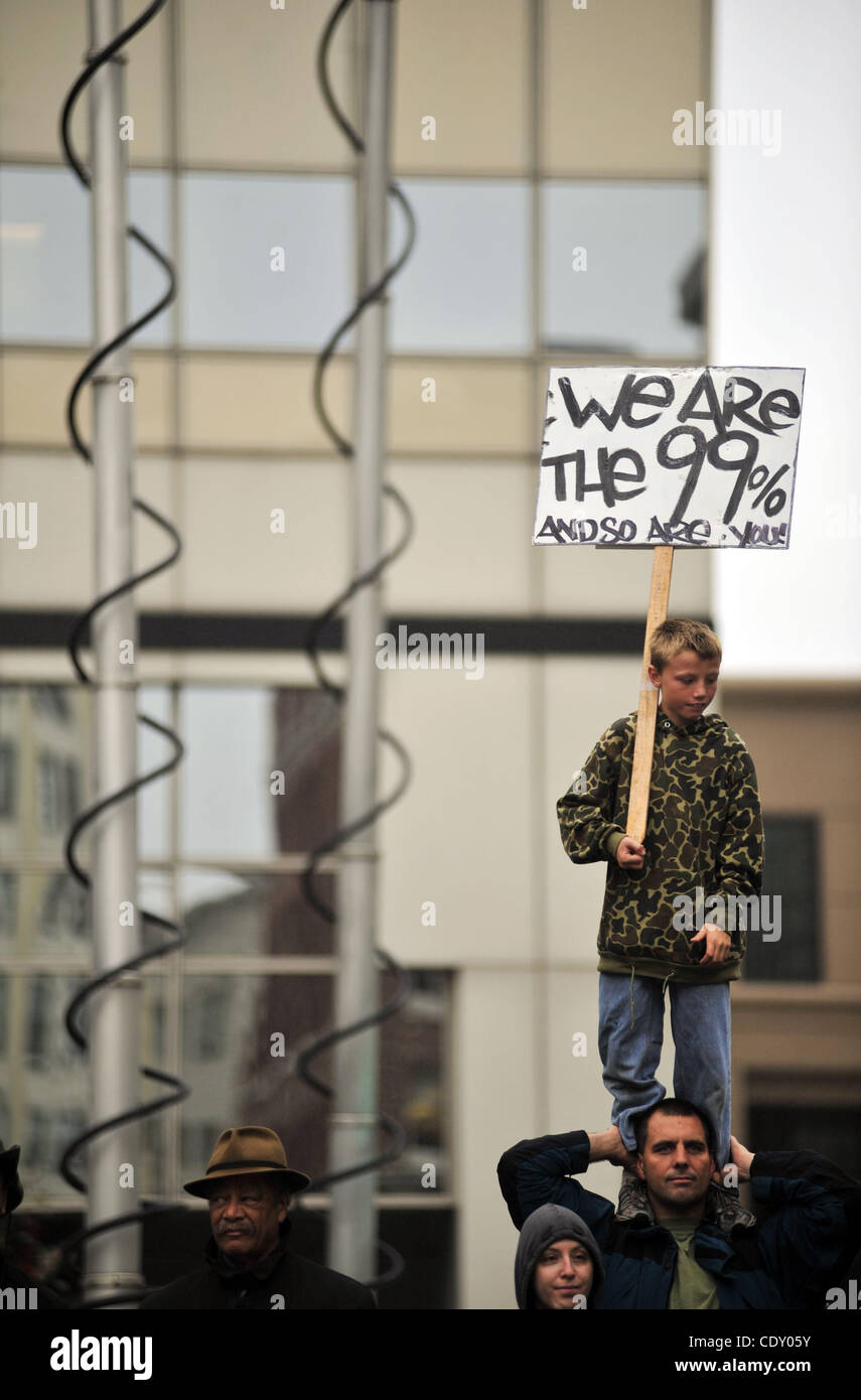 Oct. 10, 2011 - Oakland, California, U.S. - Jet Spencer, 11, sits atop ...