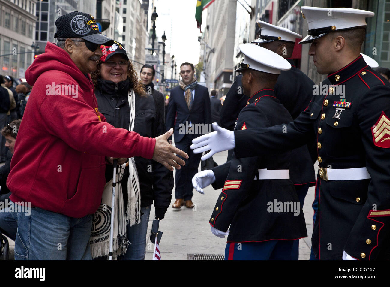 Nov. 11, 2011 - New York, New York, U.S - Veterans and current military ...