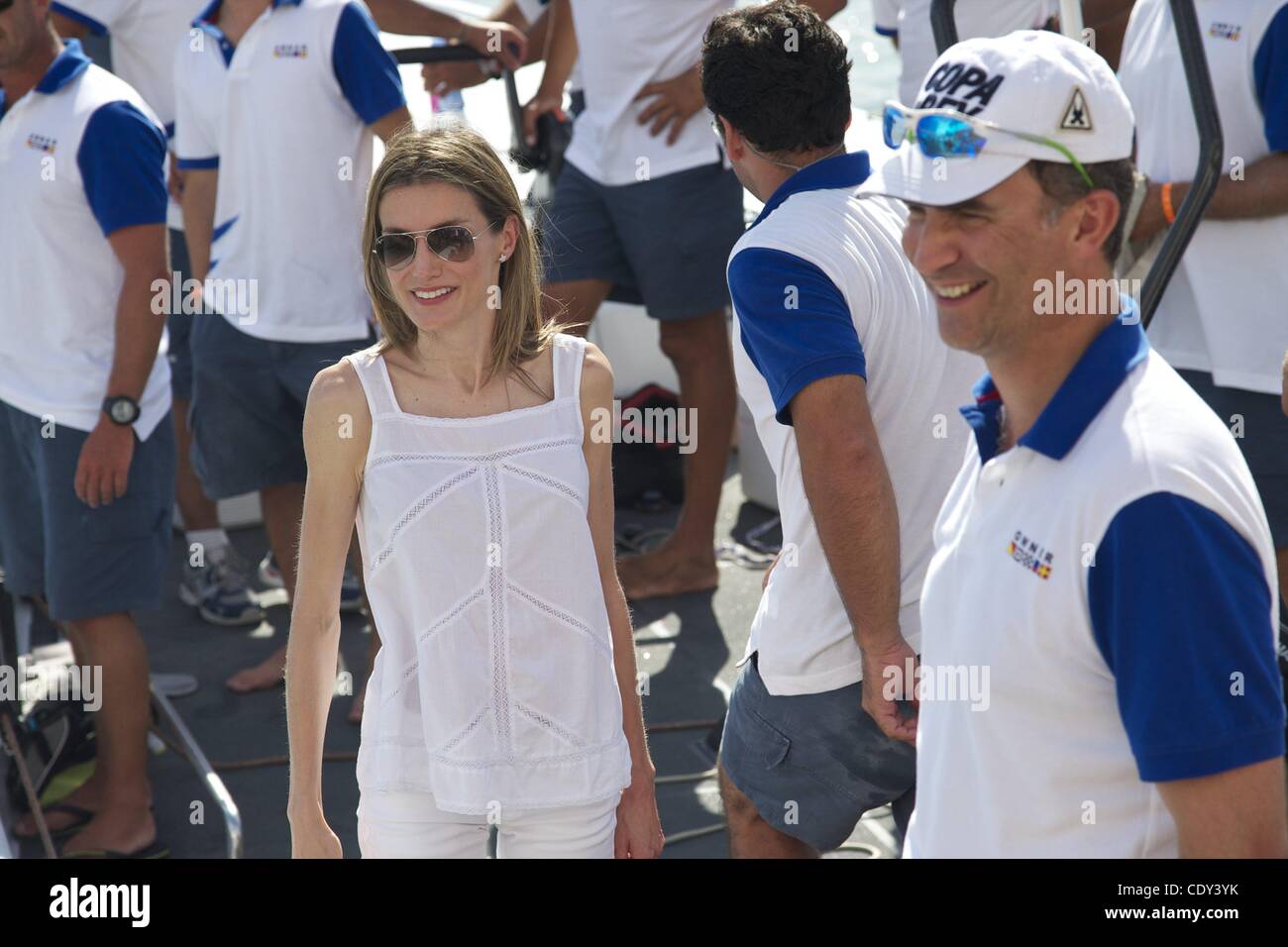 Aug. 6, 2011 - Palma de Majorca, Spain - Prince Felipe and Princess ...