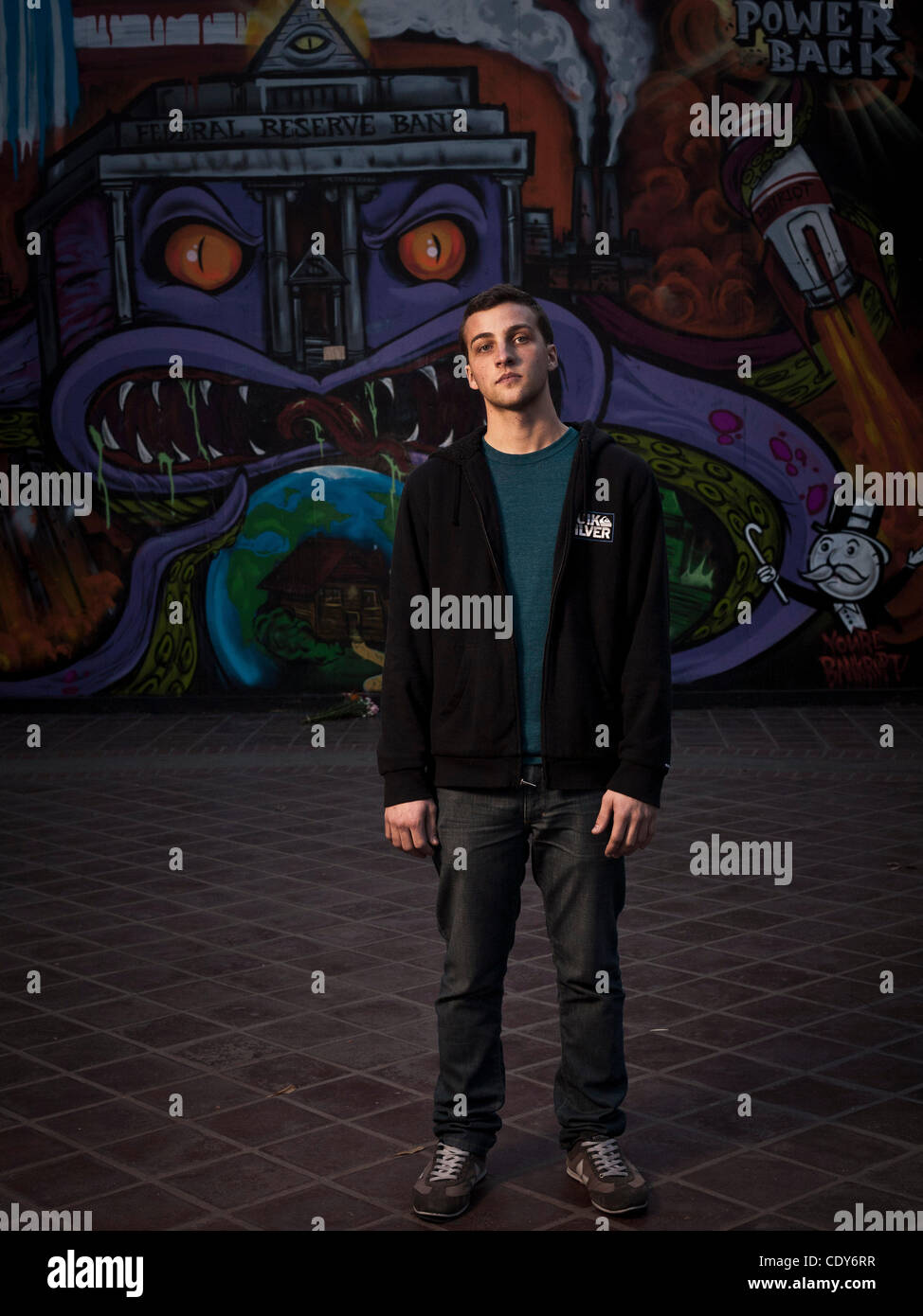 Frazier at Occupy Los Angeles. He is an actor and writer Stock Photo ...