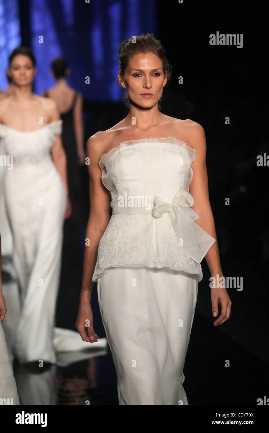 A model present a creation by Mexican fashion designer Clara Gonzalez ...