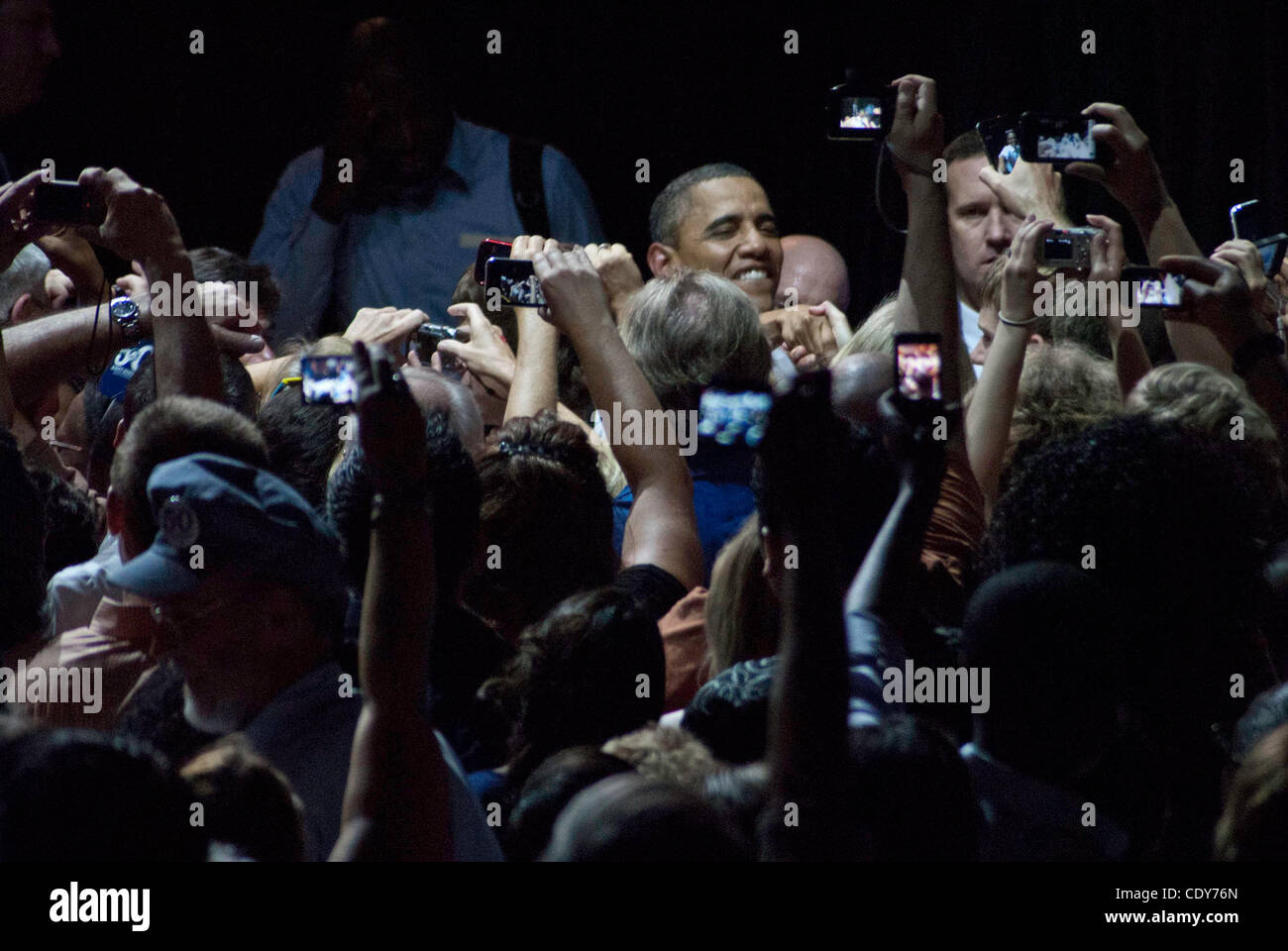 Aug 3, 2011 - Chicago, Illinois, U.S. - After his speech President ...