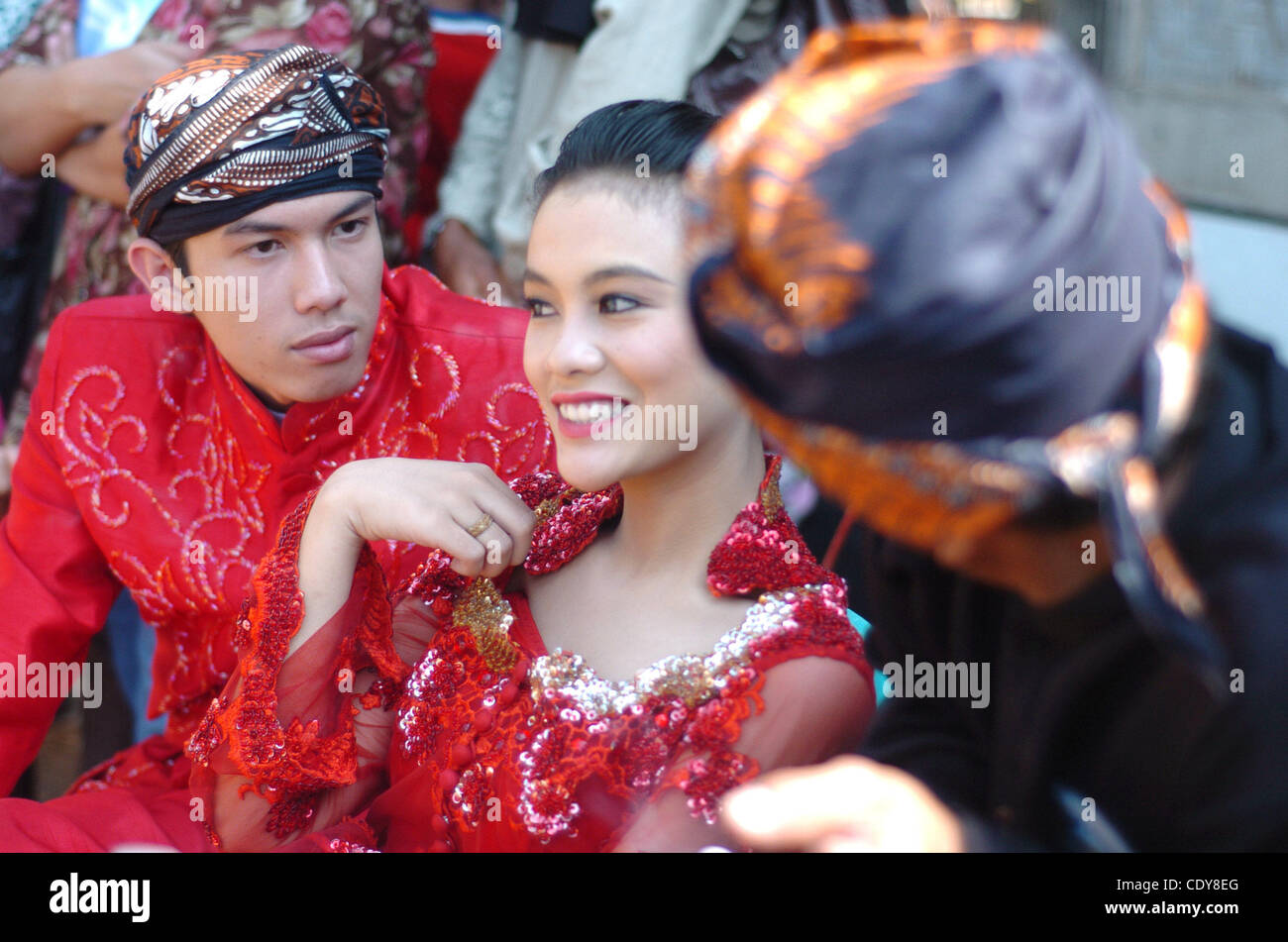 The indigenous Sundanese tribe parading with freshly harvested during ...