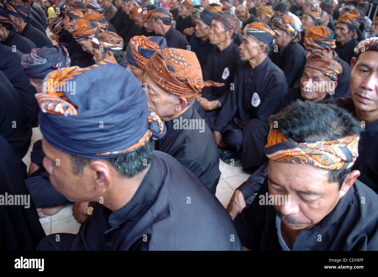 The indigenous Sundanese tribe parading with freshly harvested during ...