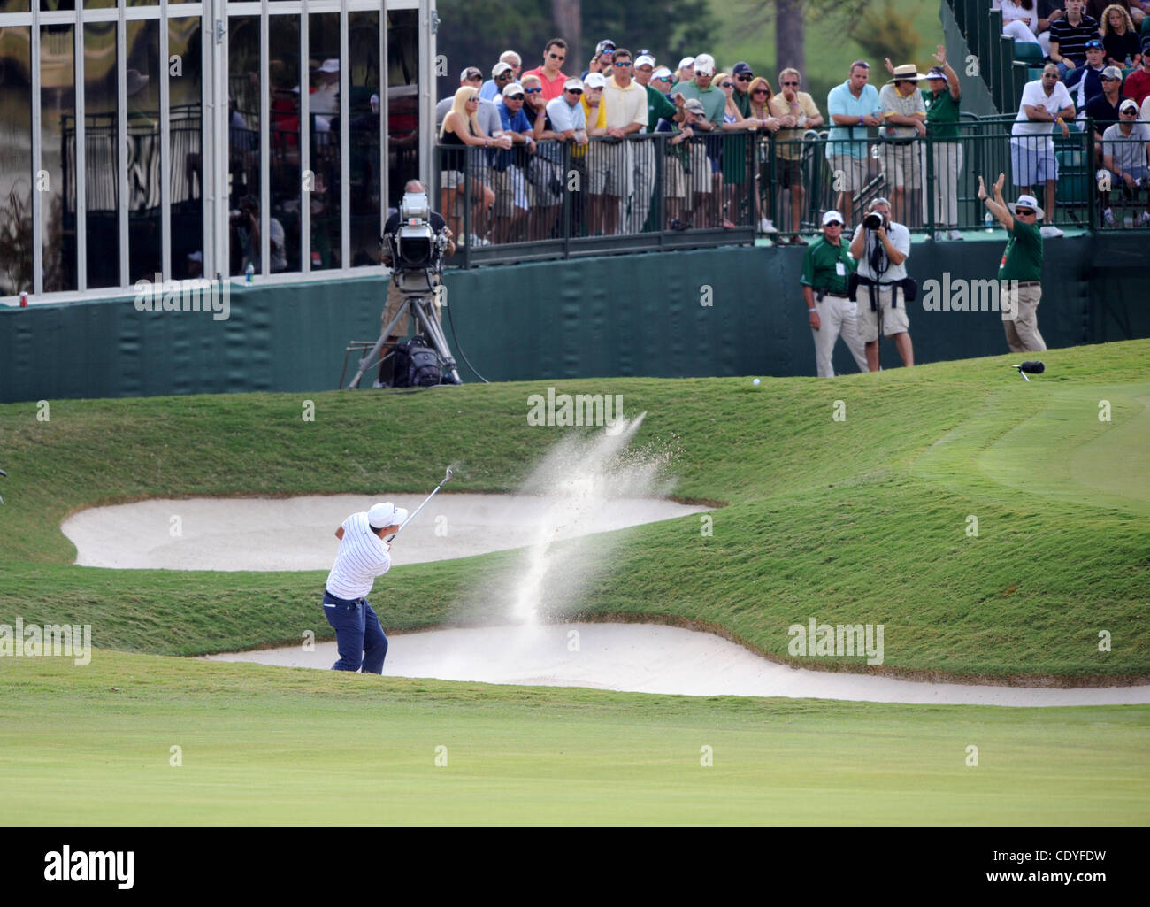 Sept. 25, 2011 - Atlanta, GA, U.S. - Fredrik Jacobson of Sweden hits ...