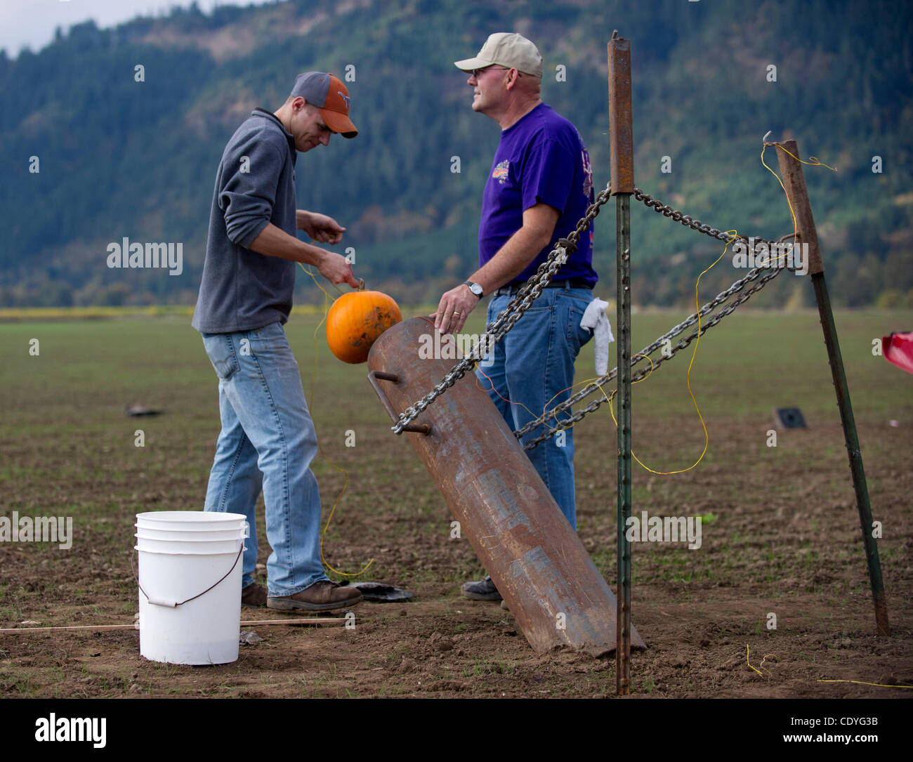 Oct. 29, 2011 - Umpqua, Oregon, U.S - JESSE EMERSON, left, and RAYMOND ...