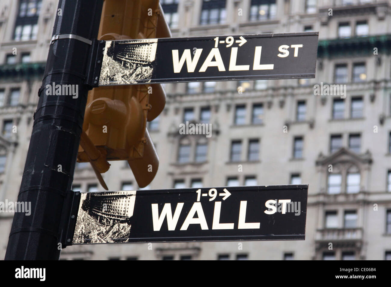 Street signs show the way to Wall Street Stock Photo - Alamy