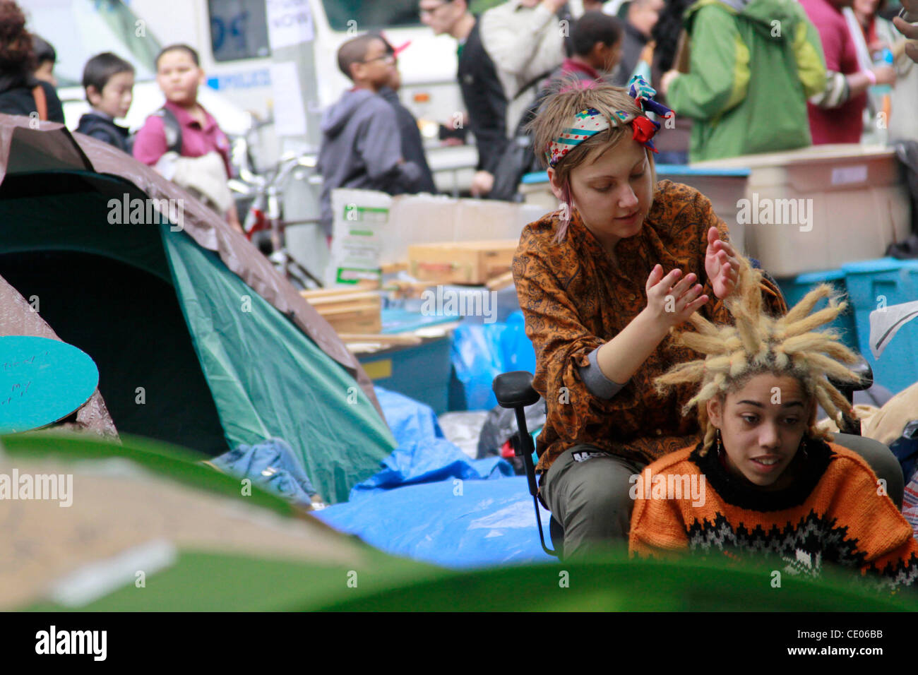 Two young protesters hi-res stock photography and images - Alamy