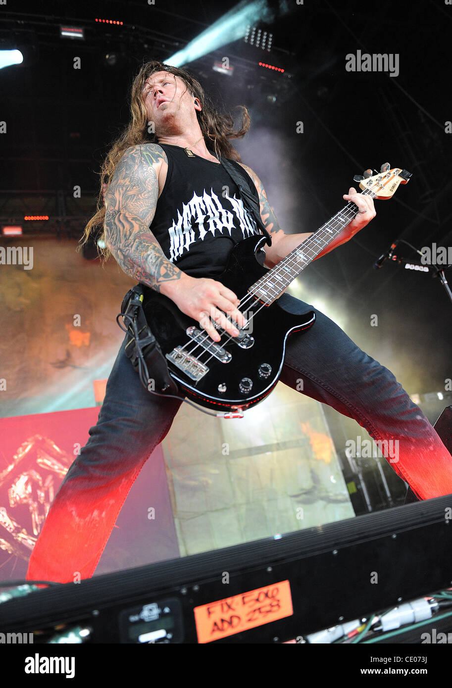 Aug 2, 2011 - Raleigh, North Carolina; USA - Bass Guitarist ADAM DUCE ...