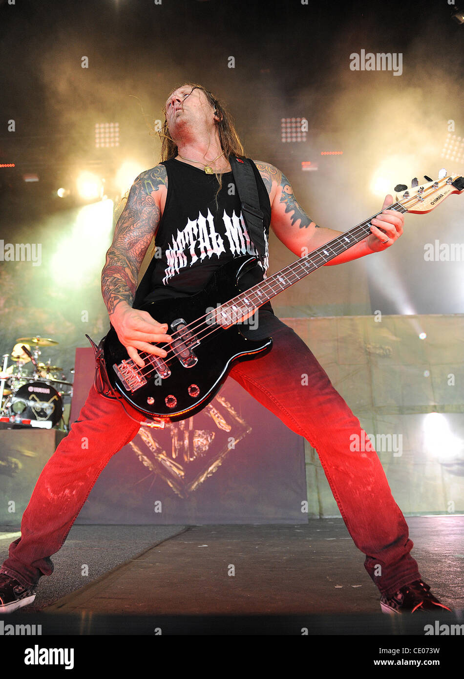 Aug 2, 2011 - Raleigh, North Carolina; USA - Bass Guitarist ADAM DUCE ...