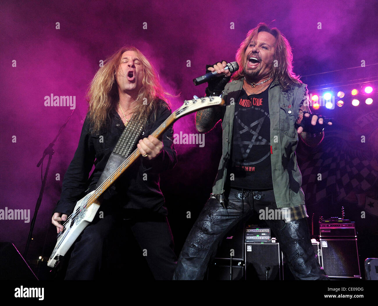 Oct 22, 2011 - Raleigh, North Carolina; USA - (R-L) Singer VINCE NEIL ...