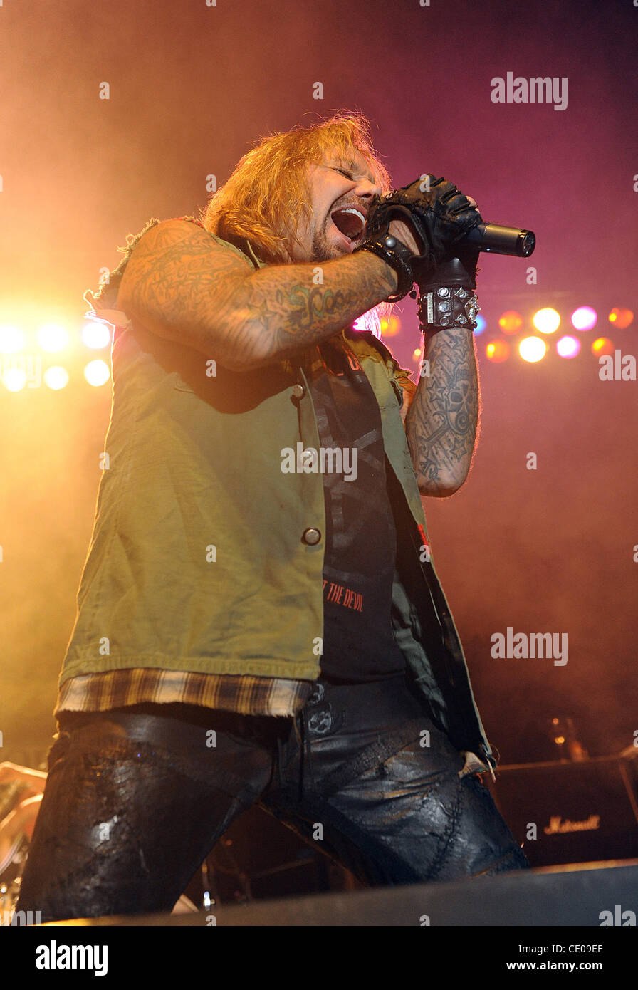 Oct 22, 2011 - Raleigh, North Carolina; USA - Singer VINCE NEIL ...